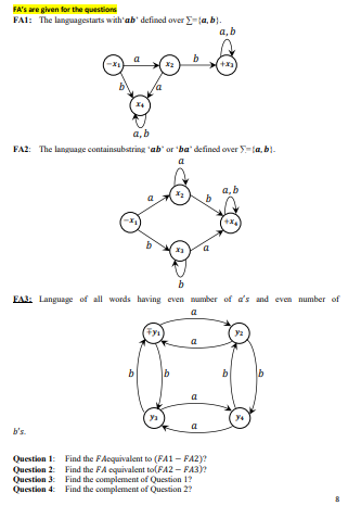 Solved This is Theory of Automata. Kindly Solve All | Chegg.com