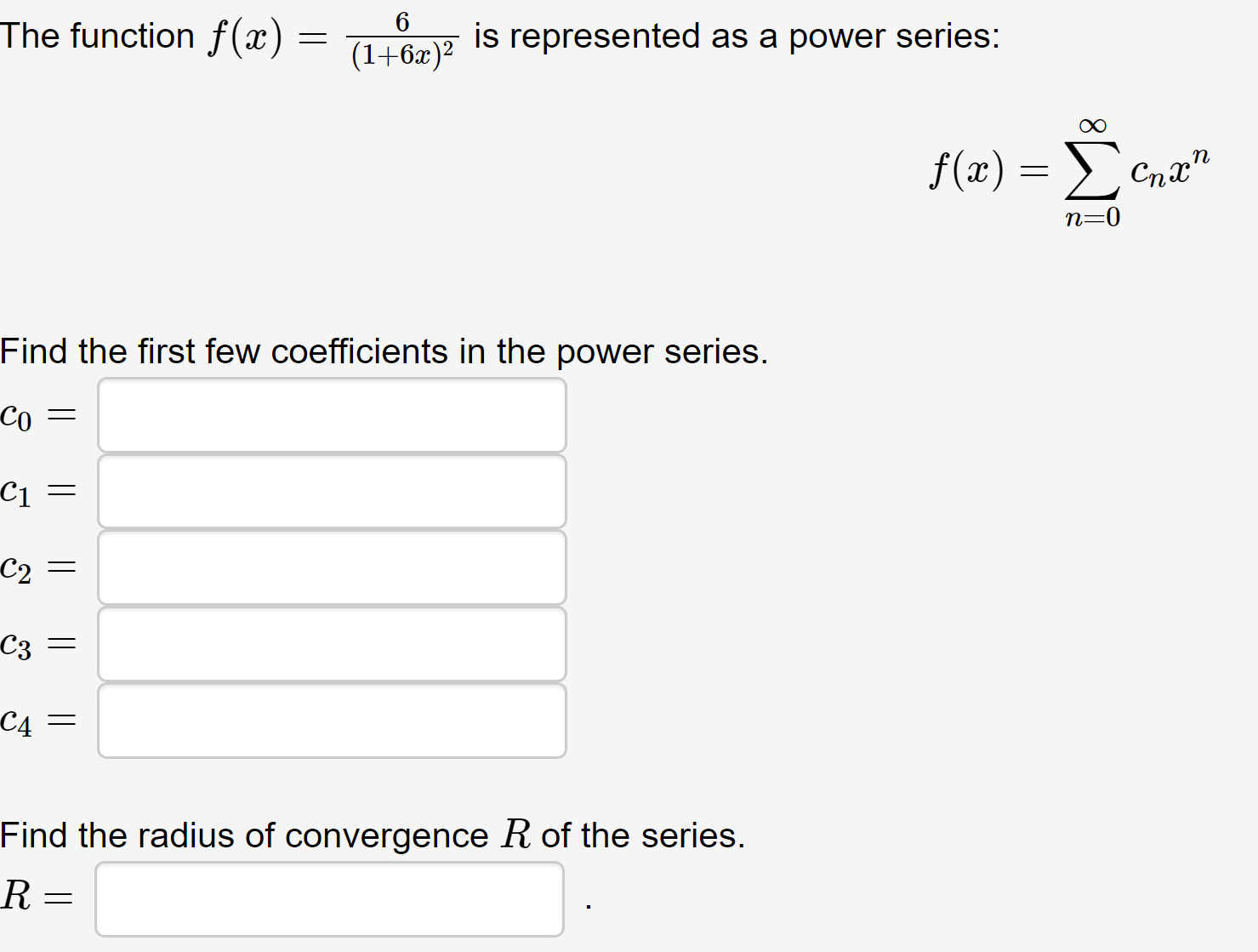 Solved The function \\( f(x)=\\frac{6}{(1+6 x)^{2}} \\) is | Chegg.com