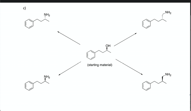 Solved c) NH2 NH2 OH (starting material) NH2 NH2 | Chegg.com
