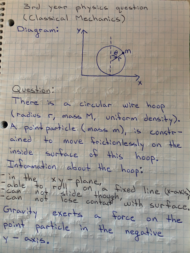 Solved 3rd year physics question (Classical Mechanics) | Chegg.com