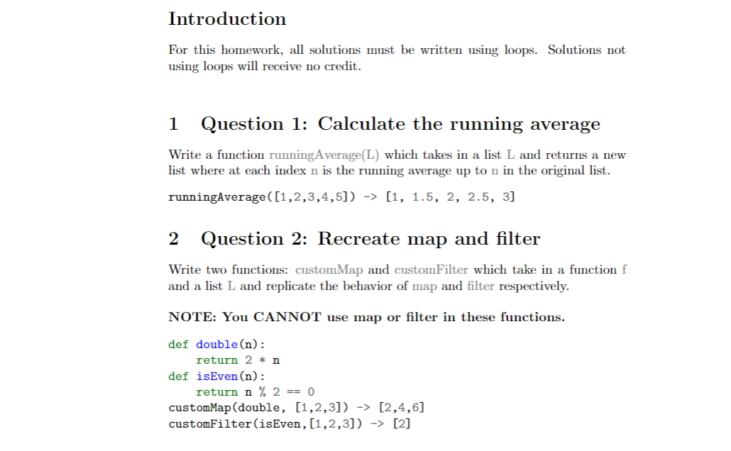 Solved Introduction For this homework, all solutions must be | Chegg.com