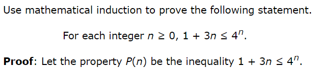 Solved Use mathematical induction to prove the following | Chegg.com