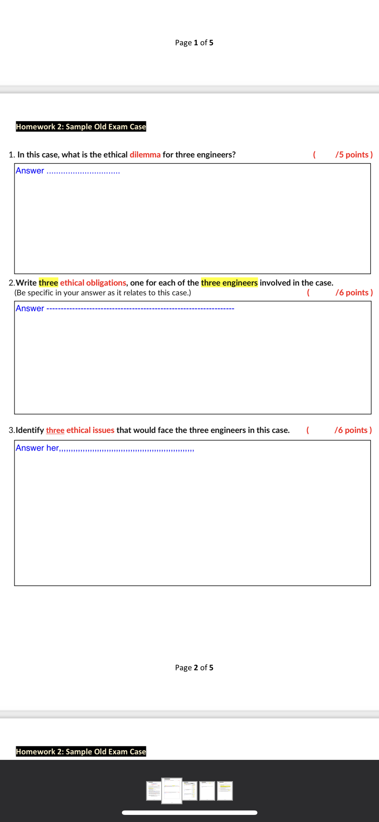 Solved Homework 2 Sample Old Exam Case 1 In This Case 