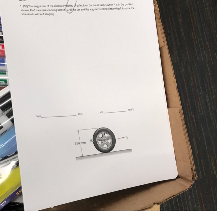 Solved The magnitude of the absolute velocity of point A on | Chegg.com