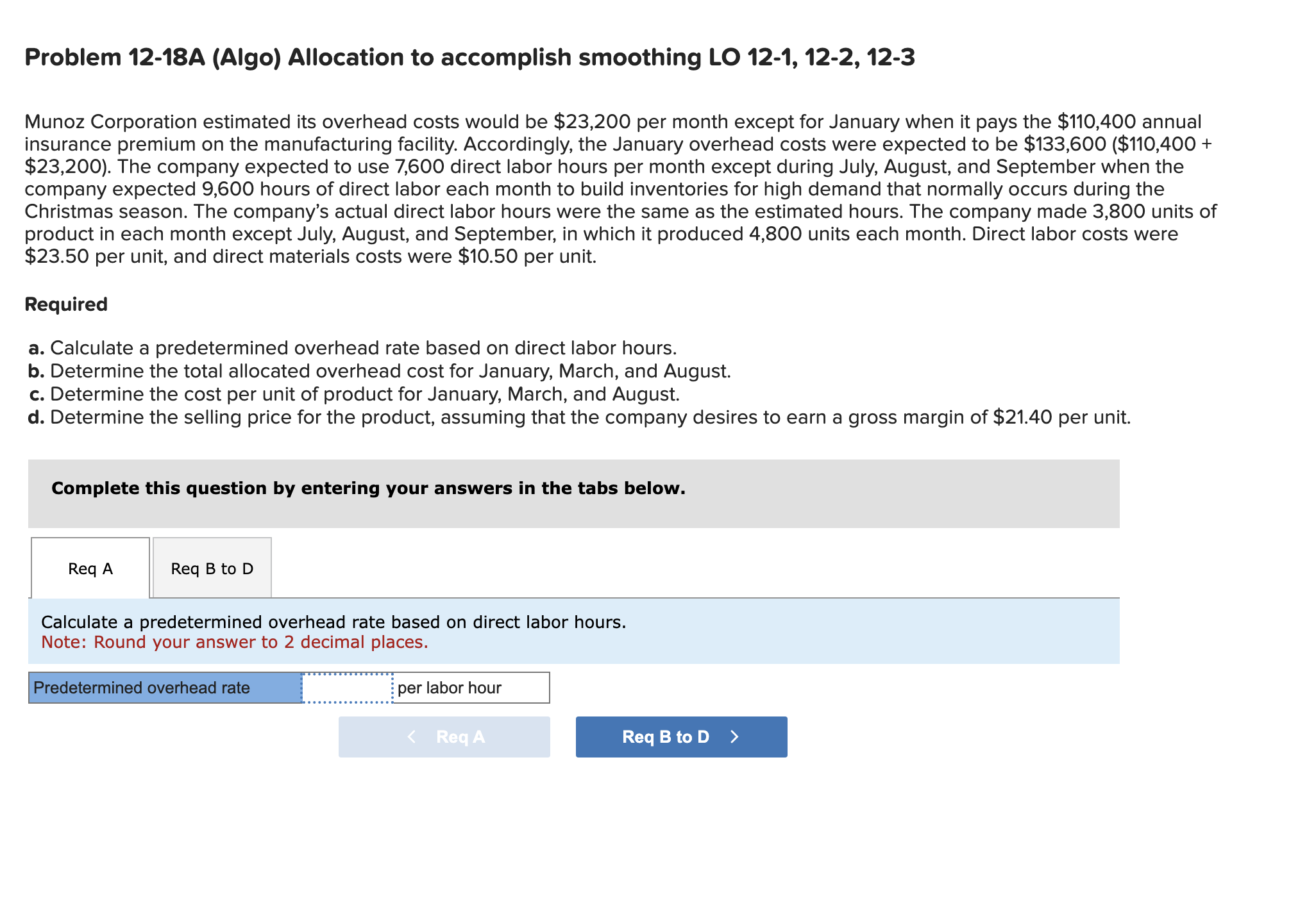 Solved Problem 12-18A (Algo) Allocation to accomplish | Chegg.com