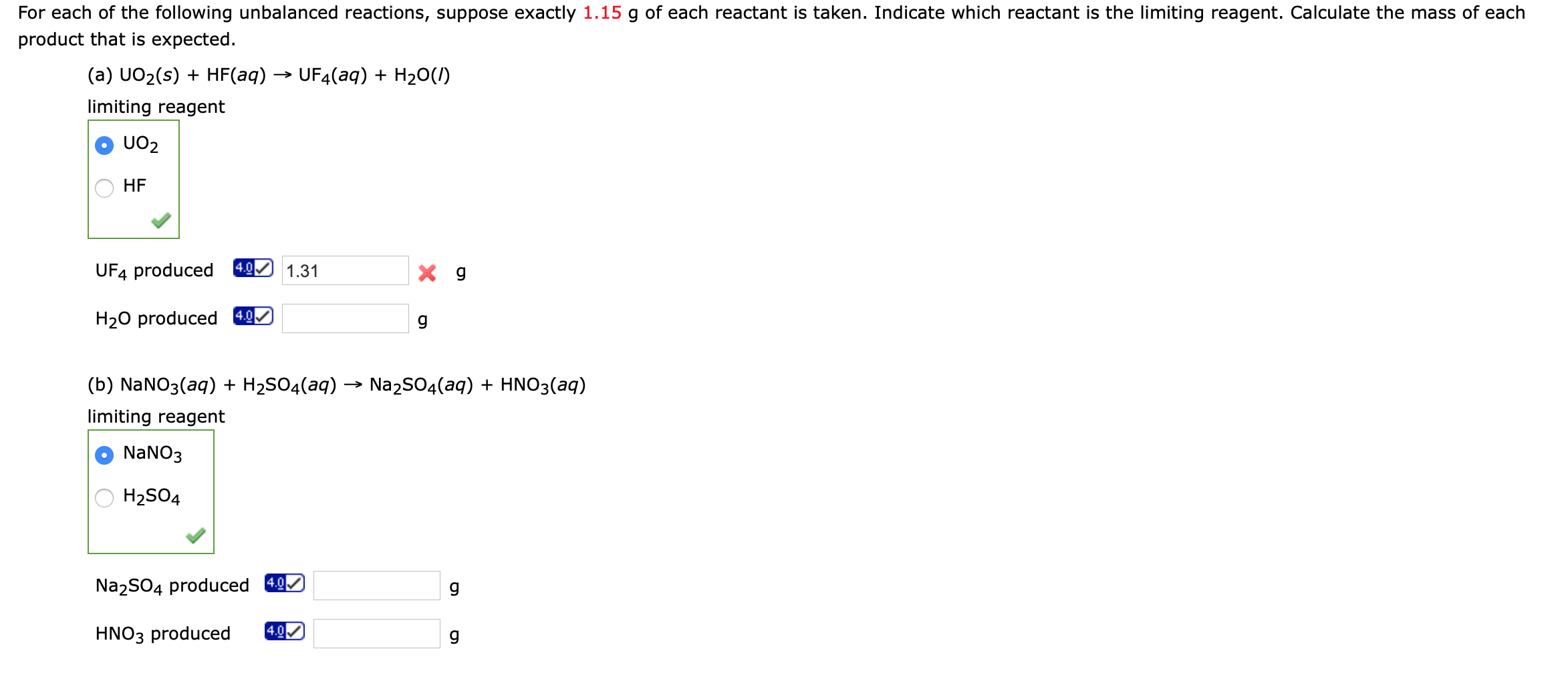 Solved For each of the following unbalanced reactions, | Chegg.com