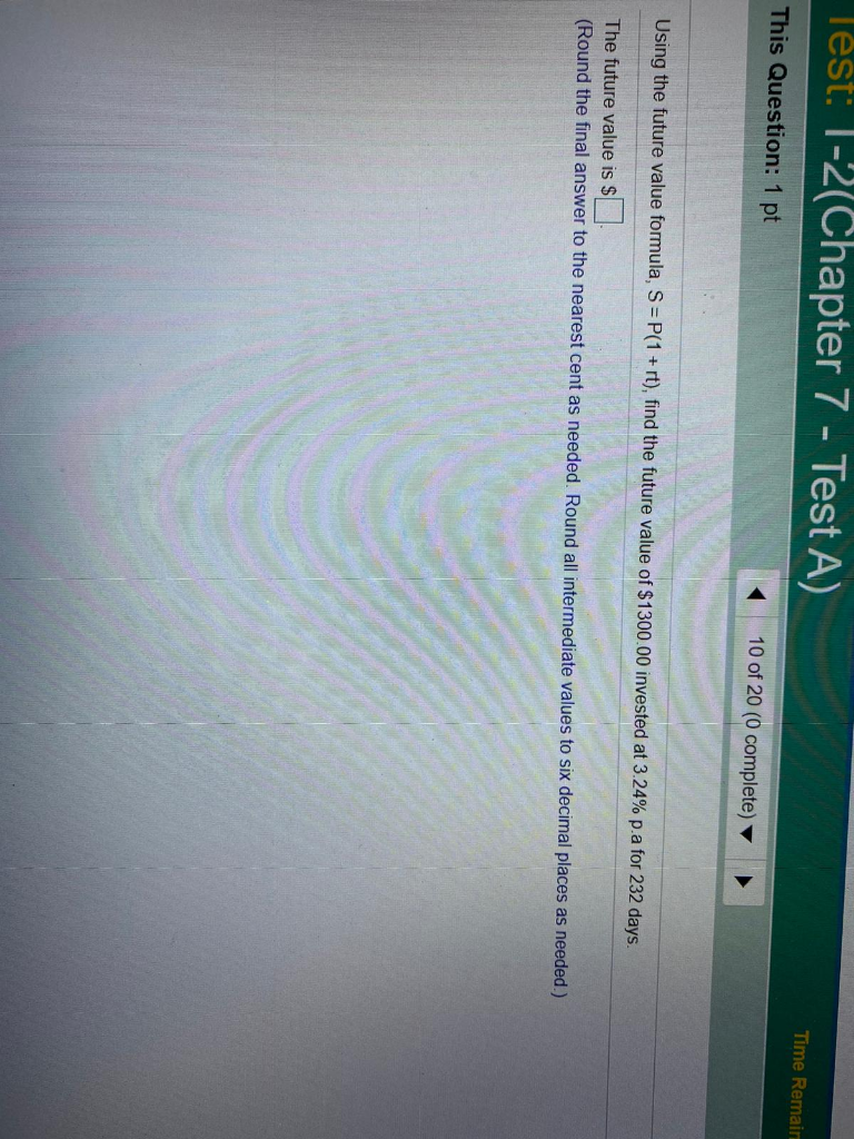 Solved Test: 1-2(Chapter 7 - Test A) Time Remain This | Chegg.com