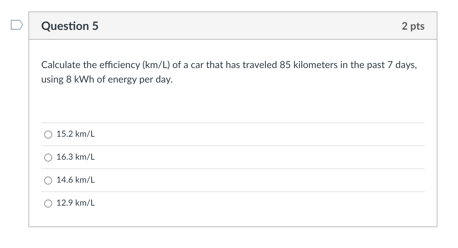 Solved Calculate the energy used per day (kWh) of a car with | Chegg.com