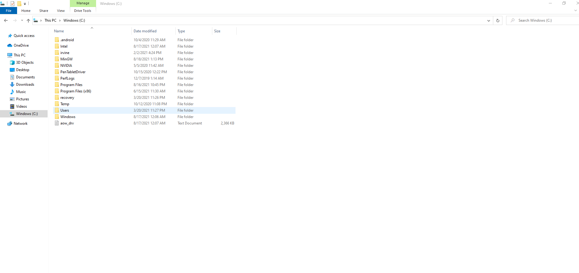 Solved Manage Windows (C:) File Home Share View Drive Tools | Chegg.com