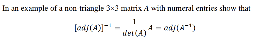 Solved In an ﻿example of ﻿a non-triangle 3×3 ﻿matrix A with | Chegg.com