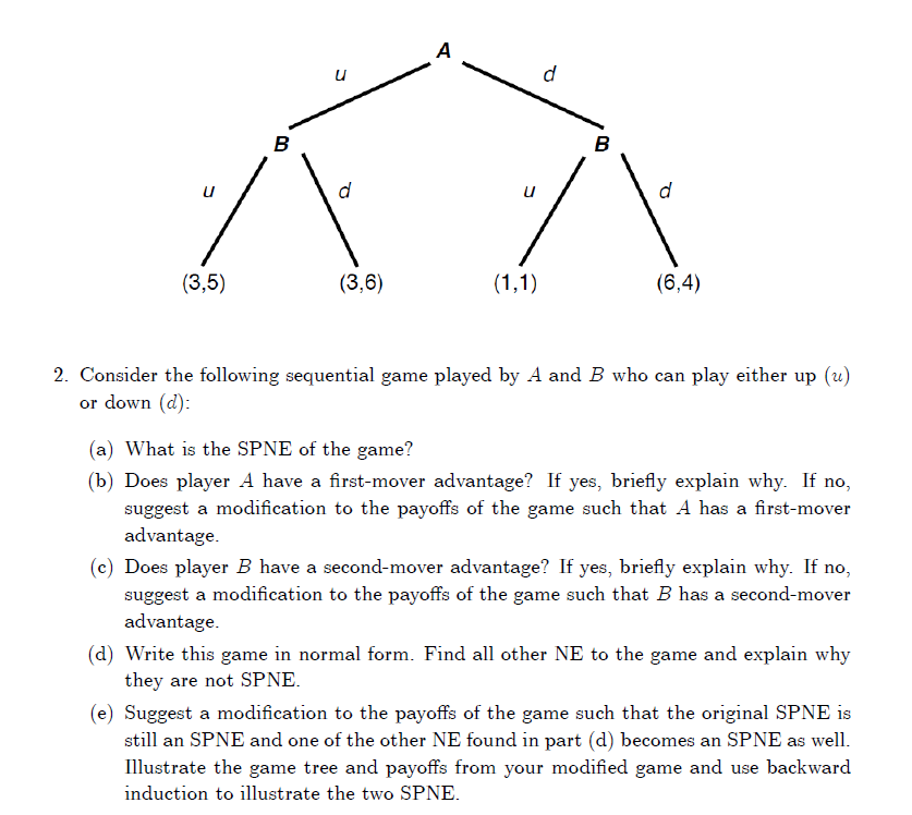 Solved А u d B B d u d (3,5) (3,6) (1,1) (6,4) 2. Consider | Chegg.com