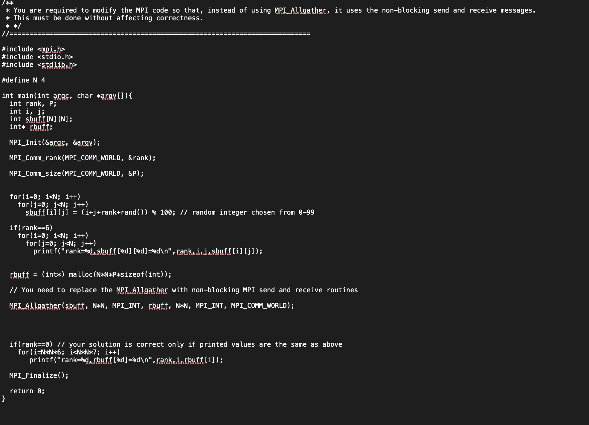 Solved you Are Required To Modify The Mpi Code So That 9183