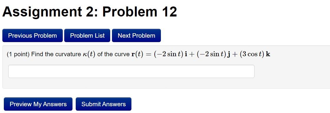 Solved Assignment 2: Problem 12 Previous Problem Problem | Chegg.com
