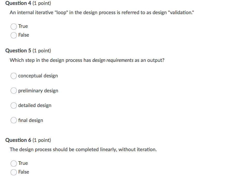 Solved Question 4 (1 point) An internal iterative "loop" in | Chegg.com