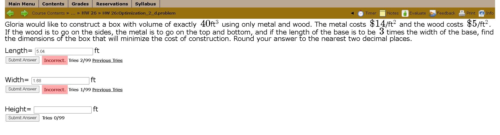 Solved Contents Grades Reservations Timer Main Menu Syllabus | Chegg.com