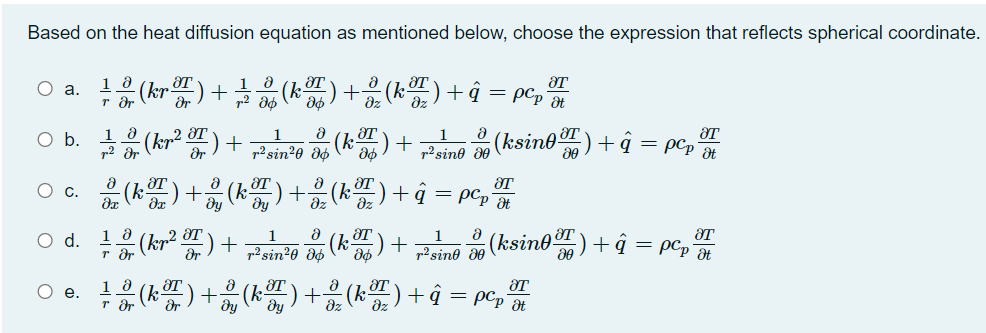Solved Based on the heat diffusion equation as mentioned | Chegg.com