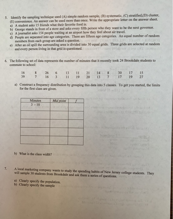 Solved The following set of data represents the number of | Chegg.com