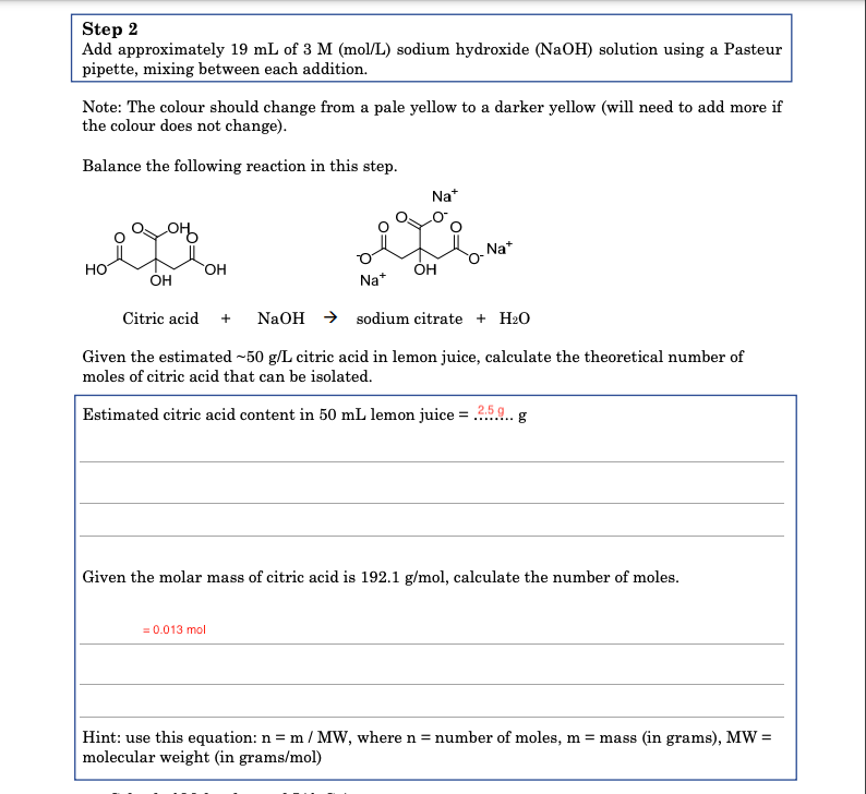 Solved I need help on Step 3 on balancing equations, | Chegg.com