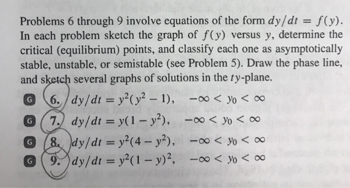 Solved Problems 6 through 9 involve equations of the form | Chegg.com