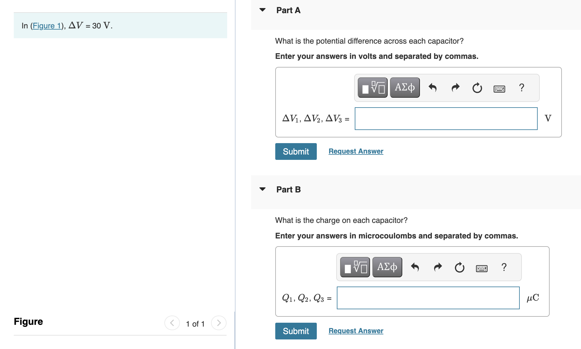 [Solved]: r n [ Delta V=30 mathrm{~V} ] What is t