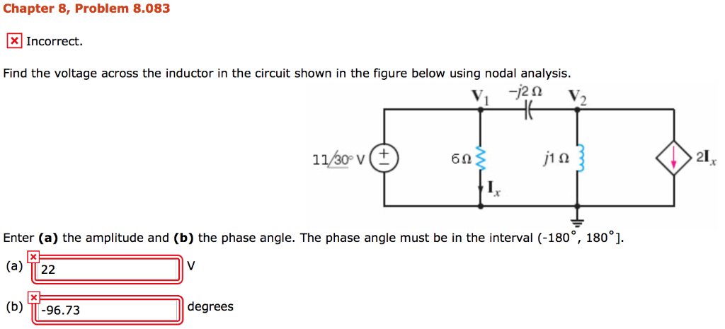 Solved Chapter 8, Problem 8.083 * Incorrect. Find the | Chegg.com