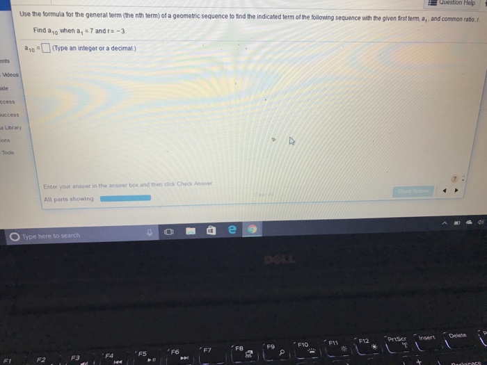 Solved Use the formula for the general term (the nth term) | Chegg.com