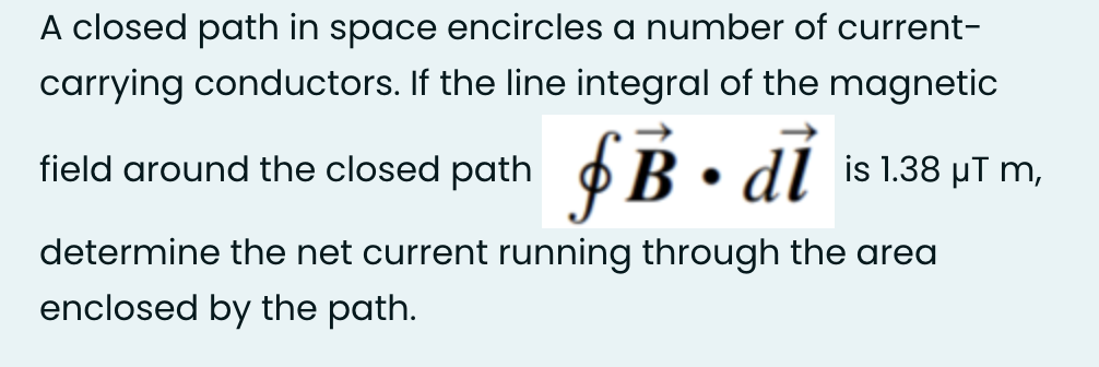 Solved A closed path in space encircles a number of | Chegg.com