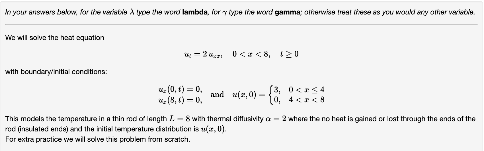 Solved In your answers below, for the variable λ type the | Chegg.com