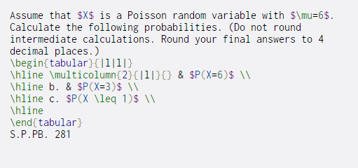 Solved Assume that $X$ is a Poisson random variable with | Chegg.com