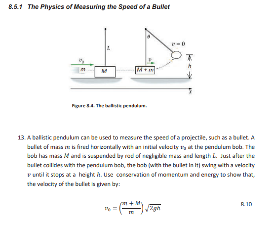 Solved 8.5.1 The Physics of Measuring the Speed of a Bullet | Chegg.com