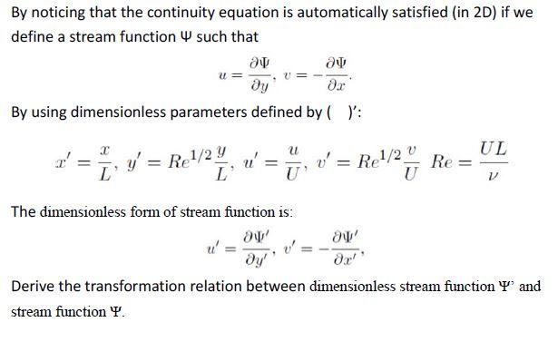 Solved By noticing that the continuity equation is | Chegg.com
