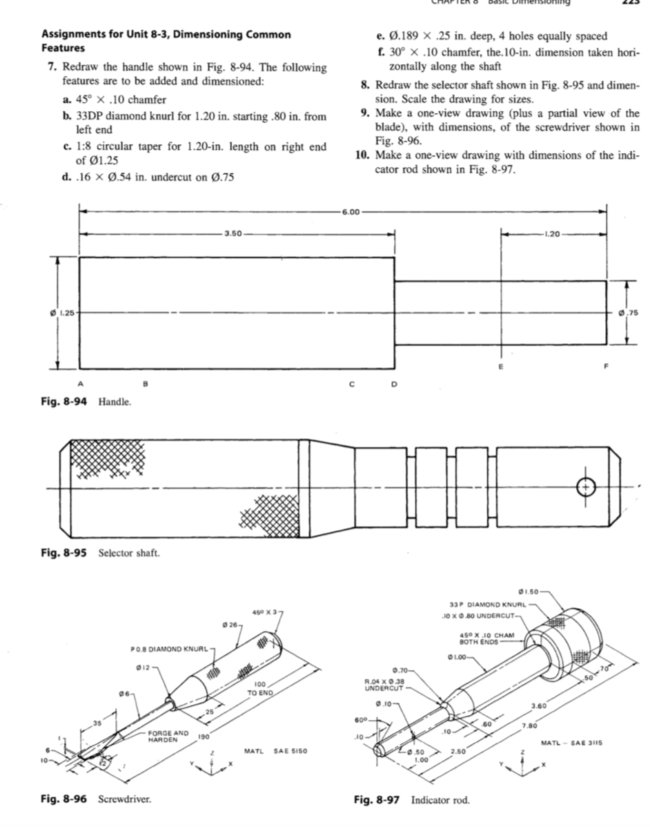 Solved Assignments for Unit 8-3, Dimensioning Common | Chegg.com