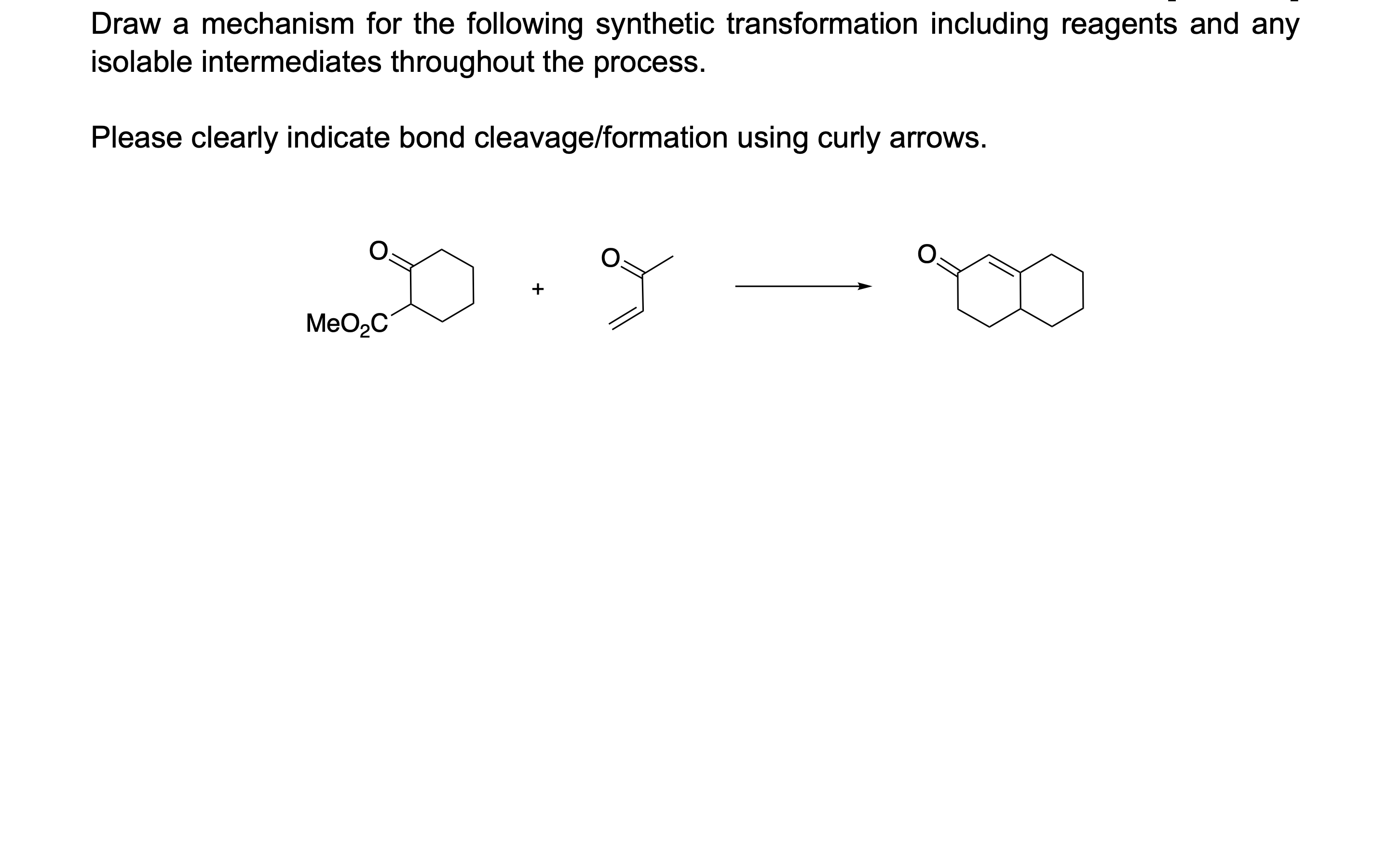 Solved Draw a mechanism for the following synthetic | Chegg.com