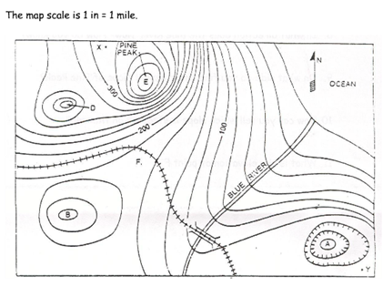 Solved Use the following contour map to answer the following | Chegg.com