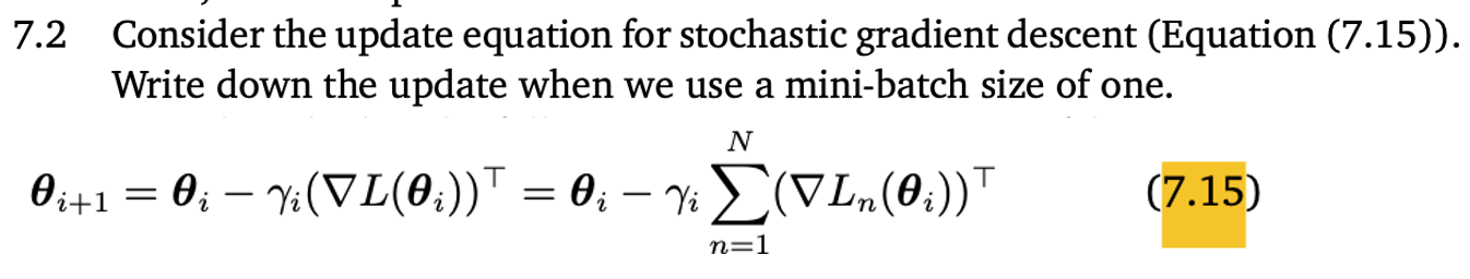 Solved 7.2 Consider the update equation for stochastic | Chegg.com