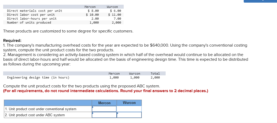 Solved These products are customized to some degree for | Chegg.com