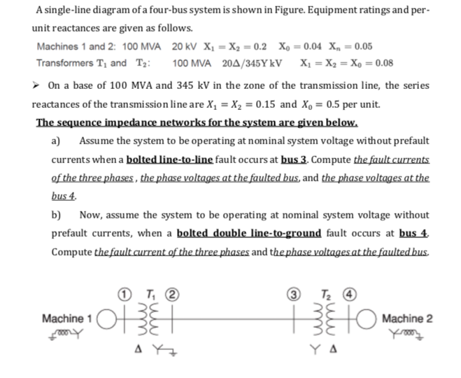 Solved A single-line diagram of a four-bus system is shown | Chegg.com