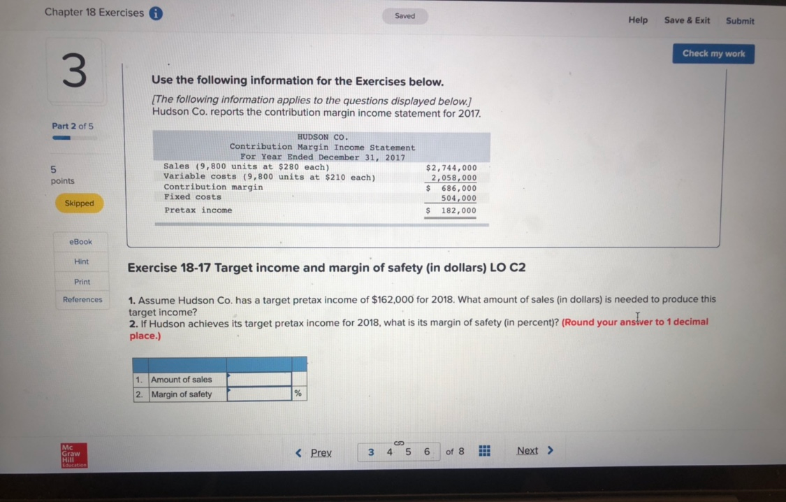 Solved Chapter 18 Exercises i Saved Help Save & Exit Submit | Chegg.com