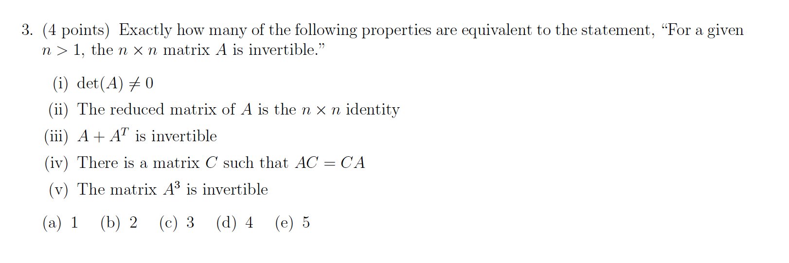 Solved 3. (4 points) Exactly how many of the following | Chegg.com