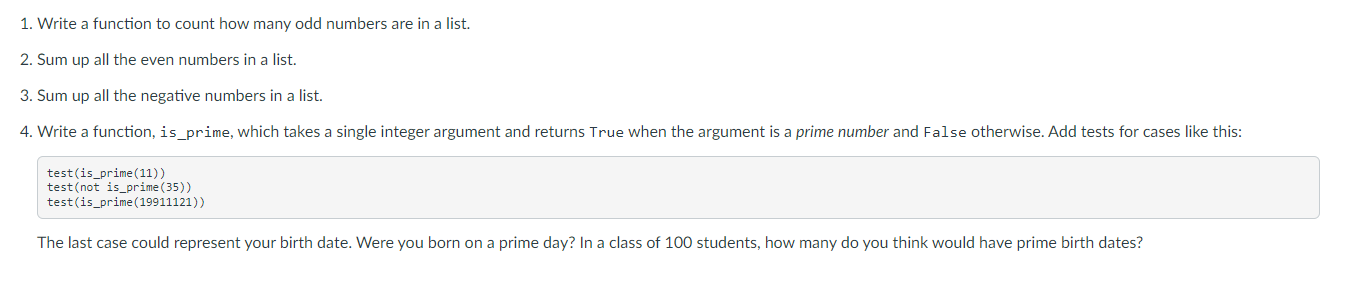 Solved 1 Write A Function To Count How Many Odd Numbers Are 6680