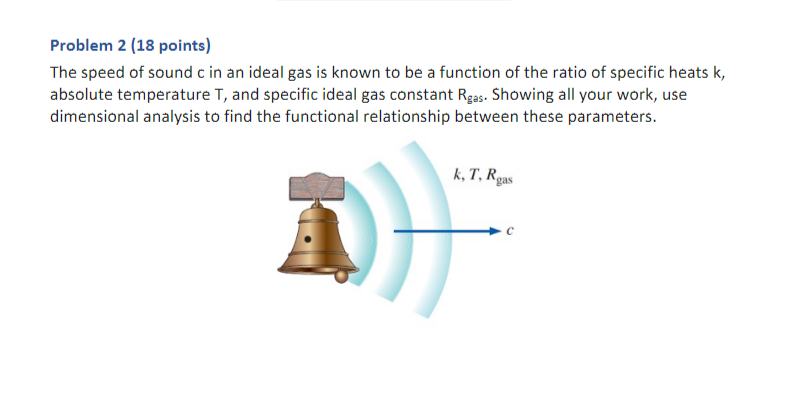 Solved Problem 2 (18 points) The speed of sound c in an | Chegg.com