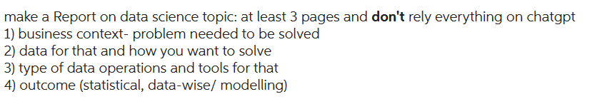 Solved make a Report on data science topic: at least 3 pages | Chegg.com