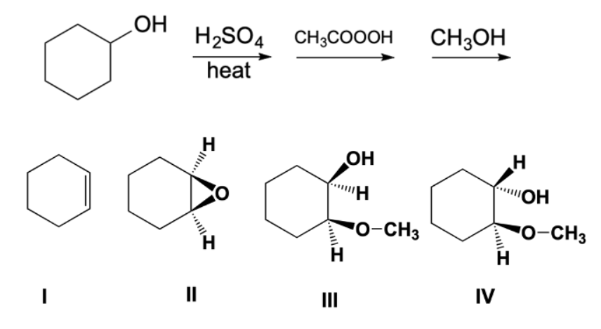 Solved OH CH3OH H2SO4 CH3COOOH heat H0 ""Mijn ОН o; cho-CH3 | Chegg.com