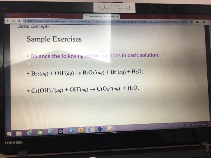 Solved -3 Basic Concepts Sample Exercises .Balance the | Chegg.com