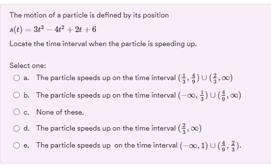 Solved The motion of a particle is defined by its position | Chegg.com