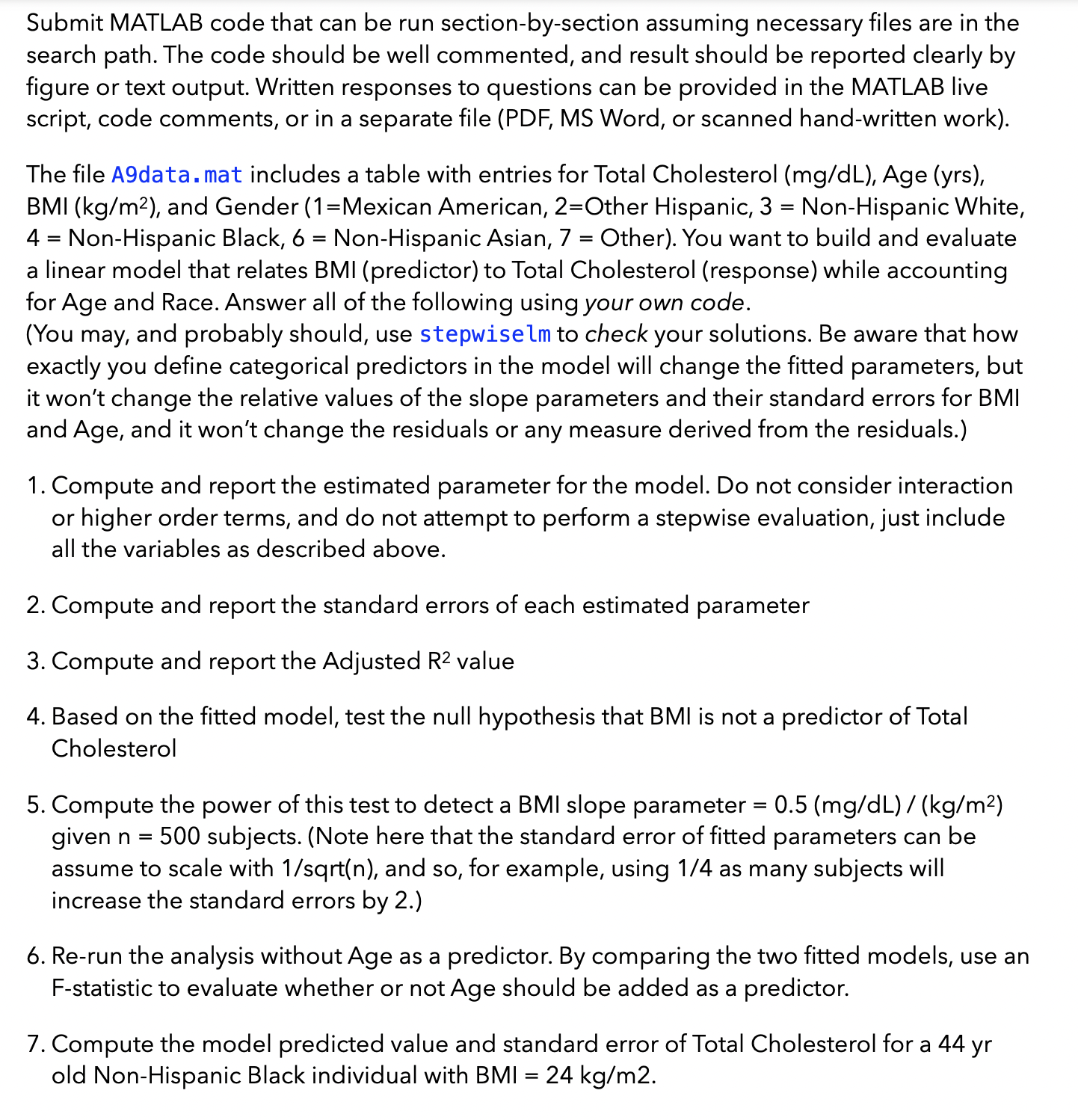 Solved Submit MATLAB code that can be run section-by-section | Chegg.com