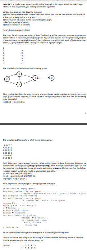 Solved After reading data from the input file, your program | Chegg.com