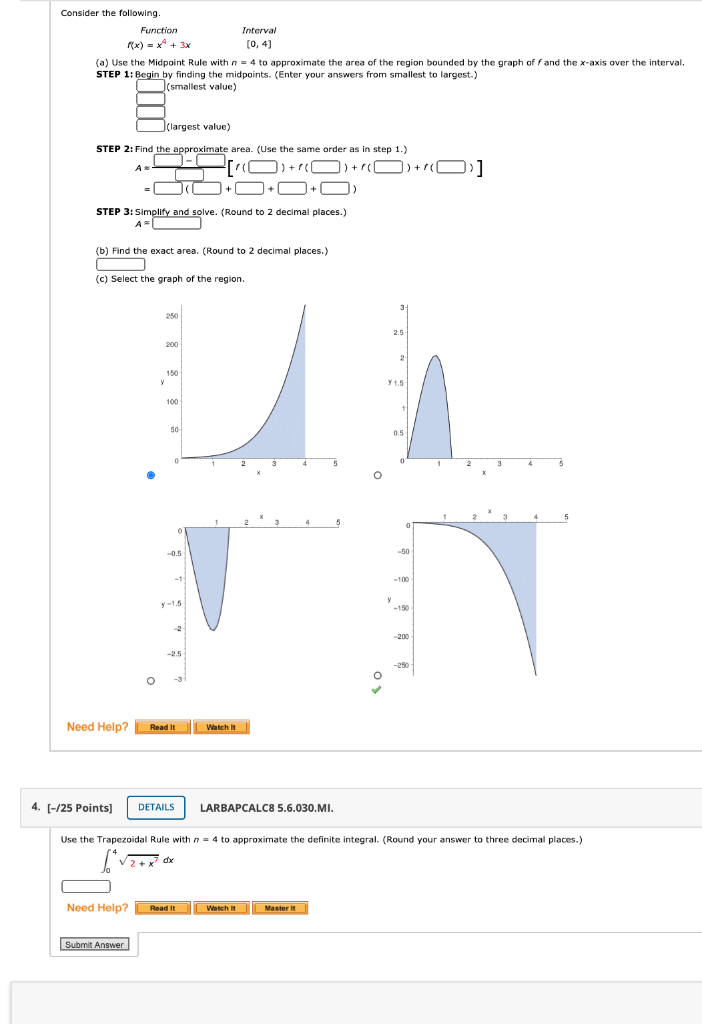 Solved Consider the following. Function Interval [0, 4) (a) | Chegg.com