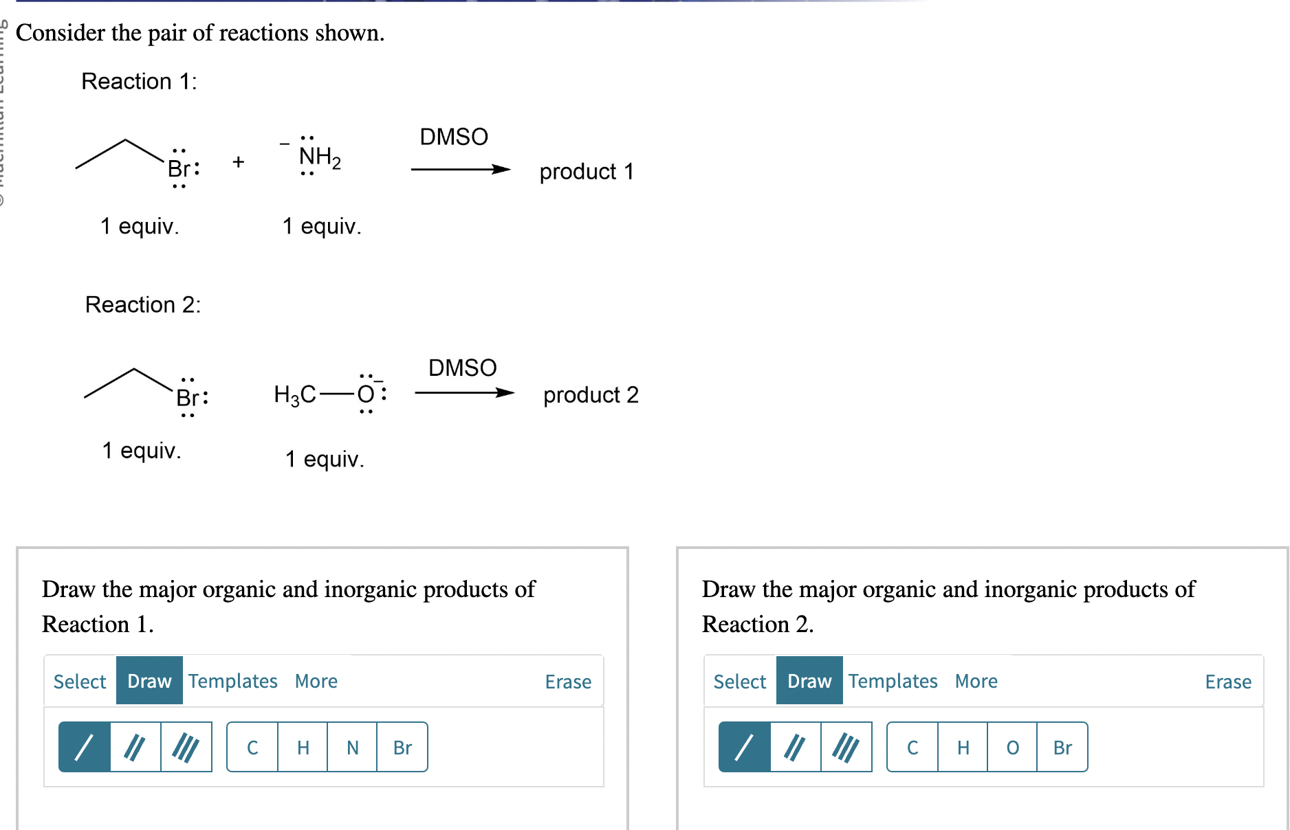 Solved Consider the pair of reactions shown. Reaction 1: | Chegg.com