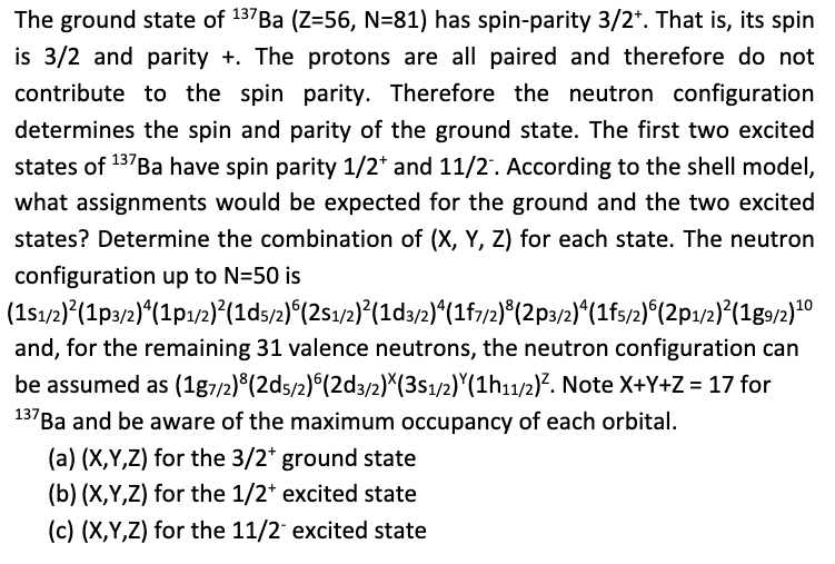 Solved Hi! Please note that X+Y+Z must equal 17 as stated in | Chegg.com